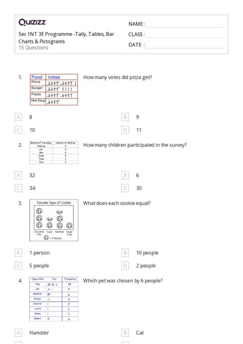 50 Tally Charts Worksheets For 6th Year On Quizizz Free And Printable