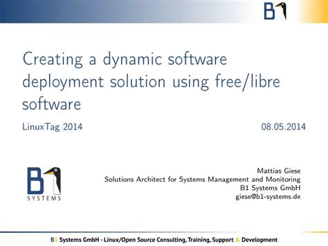 Ppt Creating A Dynamic Software Deployment Solution Using Free