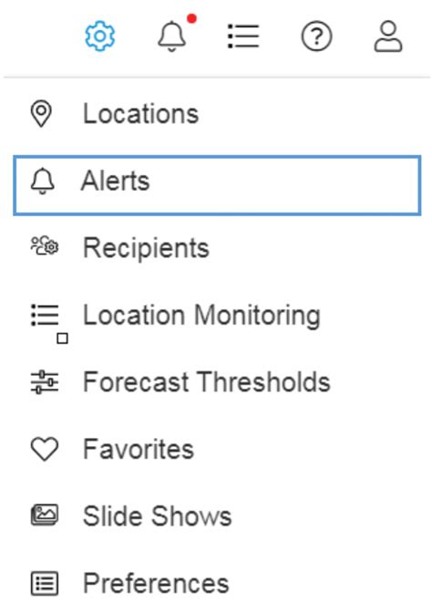 Configuring Alerts WeatherSentry