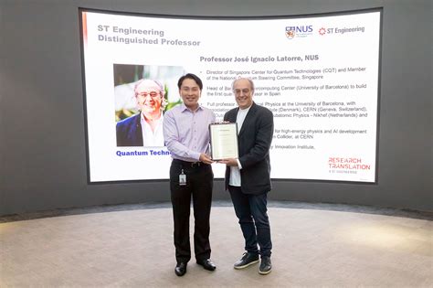 Cqt Director Conferred St Engineering Distinguished Professorship Cqt