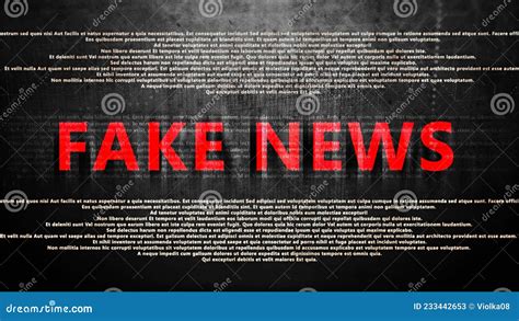 Fake News Disinformation Newspaper Article Concept Hoax Internet Social Network Propaganda