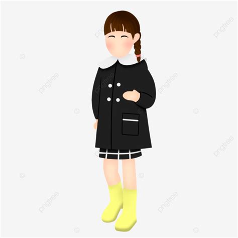 일본 학생들은 교복을 입는다 소녀 검은색 외투 한국어 Png 일러스트 및 Psd 이미지 무료 다운로드 Pngtree