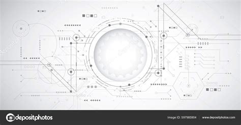 Abstract Design Background Technology Dot Line Circuit Board Texture Modern Stock Vector By
