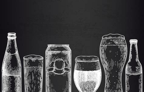 현실적인 맥주 광고 무료 벡터