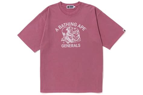 Bape Pigment Dyed General Bape Relaxed Fit Tee Purple Ss23 Gb