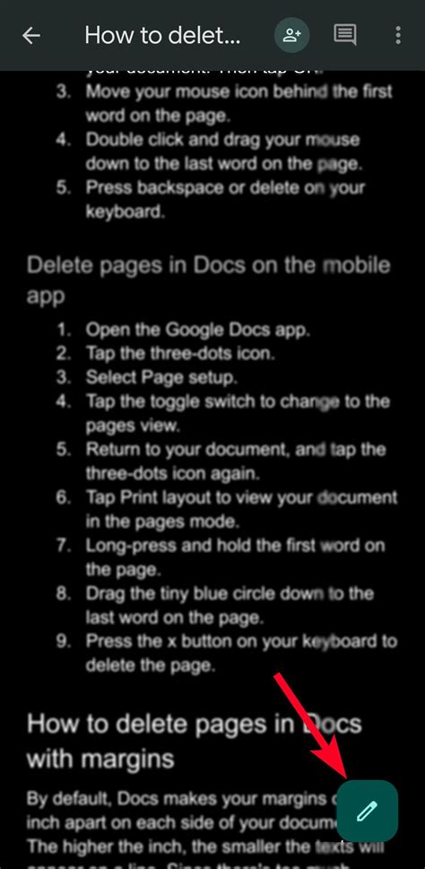 How To Delete Pages In Google Docs