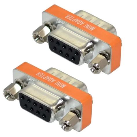 MINI NULL MODEM DB9 FeMale To DB9 FeMale Plug Adapter Gender Changer SG EUR 2 50 PicClick FR