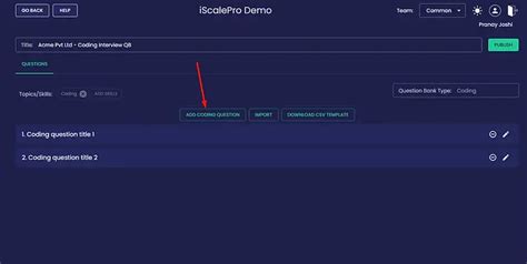 How To Create Coding Question Bank In Iscalepro