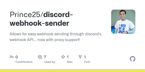GitHub Prince25 Discord Webhook Sender Allows For Easy Webhook