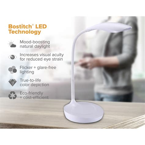 Bostitch Konnect Gooseneck Led Desk Lamp Led Bulb Dimmable
