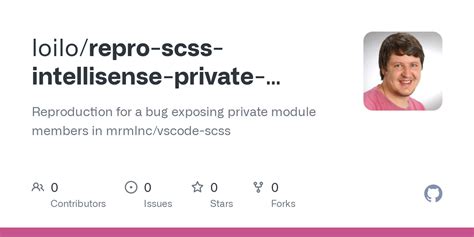 Github Loilorepro Scss Intellisense Private Members Reproduction For A Bug Exposing Private