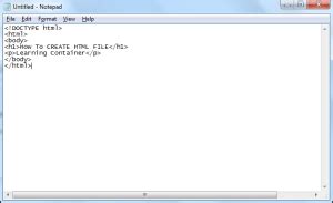 How To Create HTML File In Windows Mac Learning Container