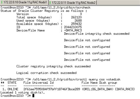 Database Administrator Workshop 11gr2 Migrating Voting Disks From