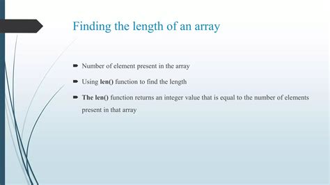 Arrays In Python Ppt