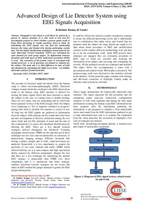 Pdf Advanced Design Of Lie Detector System Using Eeg Signals Acquisition