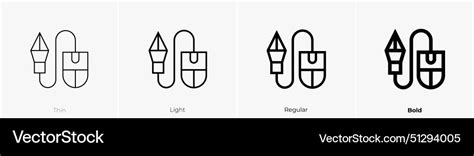 Design Tool Icon Thin Light Regular And Bold Vector Image