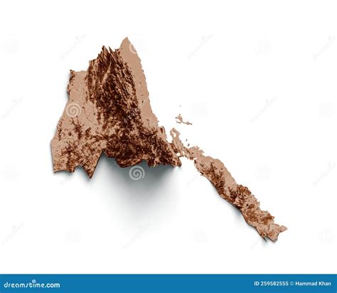 Map Of Eritrea In Old Style Brown Graphics In A Retro Style Vintage Style High Detailed D