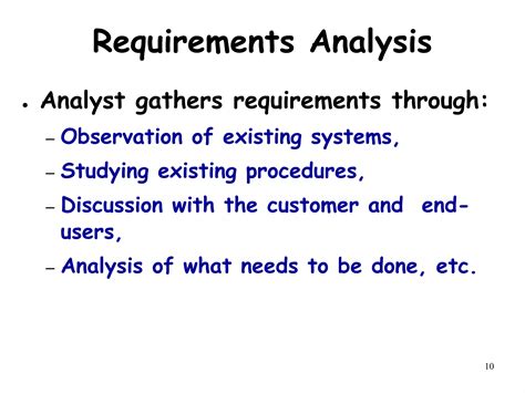 requirements analysis and specification pdf