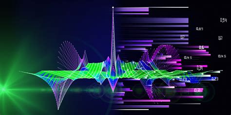 어두운 곳에 데이터와 녹색 점이 있는 추상 배경 다각형 그리드 색 알고리즘 그리드의 프리젠테이션 개념 빅 데이터 비즈니스 과학 및 기술에 대 한 배너입니다 0명에 대한 스톡