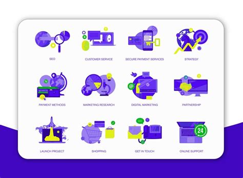 Premium Vector Flat Design Concept Icons Collection