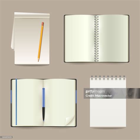 Notepad Set High Res Vector Graphic Getty Images