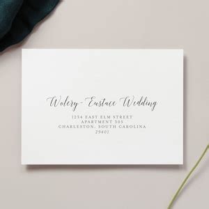 Return RSVP Envelope Printed Addressing Wedding Envelope Addressing Return Address On Envelope