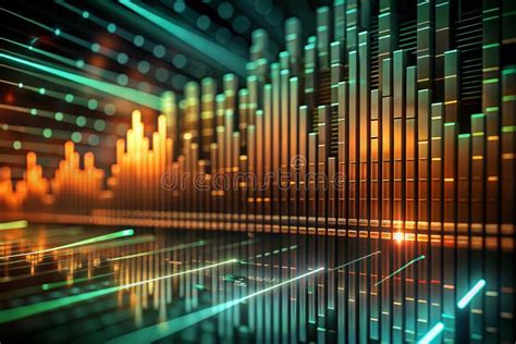 Abstract Data Visualization Digital Audio Waveforms Futuristic Background Dynamic Information