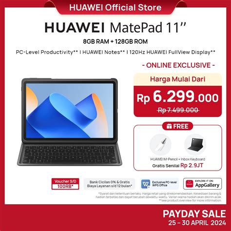 Jual Online Exclusive Huawei Matepad 11 8gb Ram 128gb Rom Pc Level Productivity 120 Hz 2
