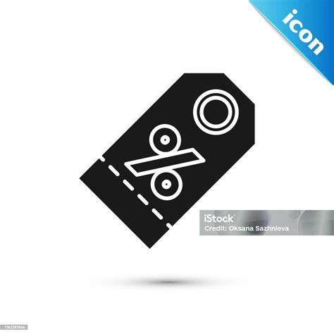 흰색 배경에 격리 된 검은 색 할인 태그 아이콘입니다 쇼핑 태그 기호입니다 특별 제공 기호입니다 할인 쿠폰 기호입니다 벡터 일러스트레이션 개념에 대한 스톡 벡터 아트 및