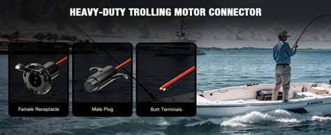 Trolling Motor Plug And Receptacle 12 24v 8awg 2 Wire