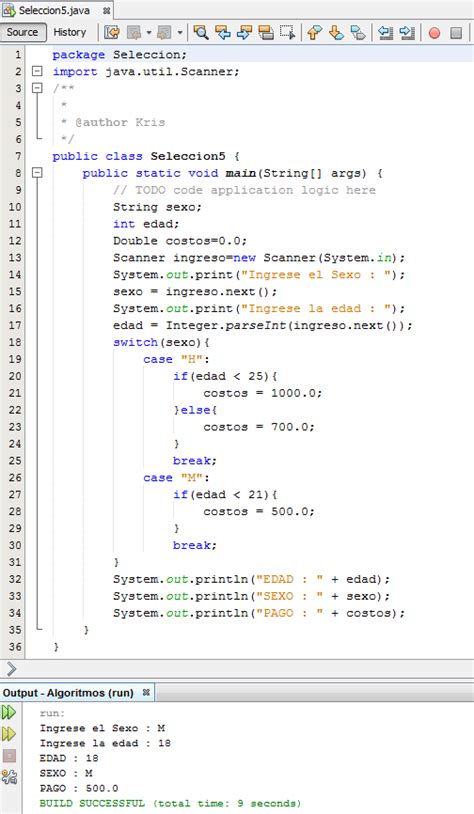 java netbeans seleccion switch ejercicio 05 artofit