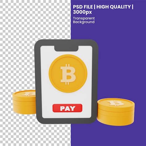 Premium Psd 3d Rendering Bitcoin Payment Icon Object