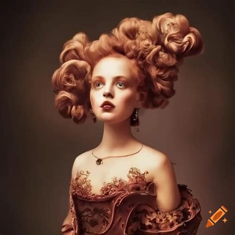 Surreal Artwork With Redhead Hair Spread In The Clouds On Craiyon