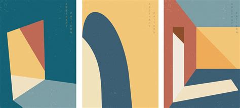 Architecture Background With Geometric Pattern Vector Abstract Art Template Illustration