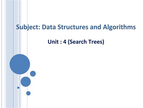SOLUTION Dsa Unit 4 Search Tree Studypool