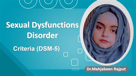 Sexual Dysfunctions Disorder Part 1 Sexuality Dsm 5 Urduhindi Youtube