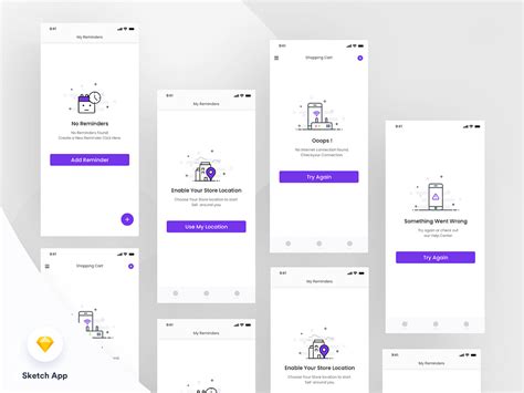 Empty State Ui Kit By Rushangan Rushi Yogar On Dribbble