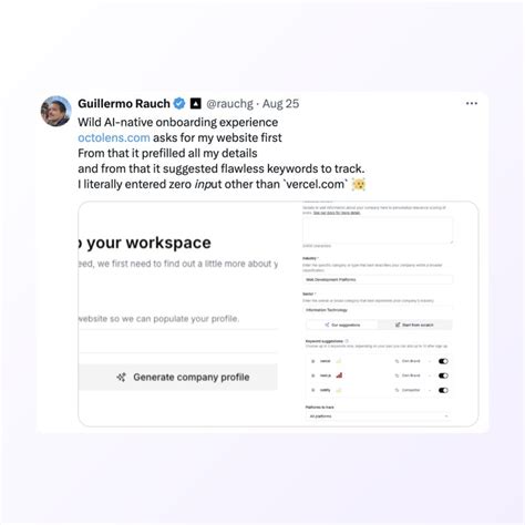 Vercel Ceo Guillermo Rauch Thinks Our Ai Onboarding Is Mind Blowing 🔥 Wanna Give It A Try