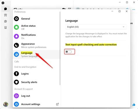 enable or disable spell checking in messenger app geek rewind