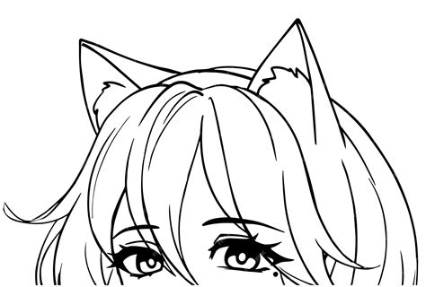 Premium Vector Anime Manga Style Girl With Cat Ears