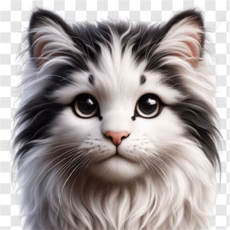 투명한 배경에 큰 눈을 가진 장발 고양이 큰 눈을 가진 장발 고양이 투명한 배경에 투명한 배경에 큰 눈을 가진 장발 고양이 Png 일러스트 및 이미지 에 대한 무료