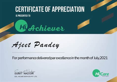 Ajeet Kumar Pandey On Linkedin Thank You So Much Hicare Services Pvt Ltd For Giving Me