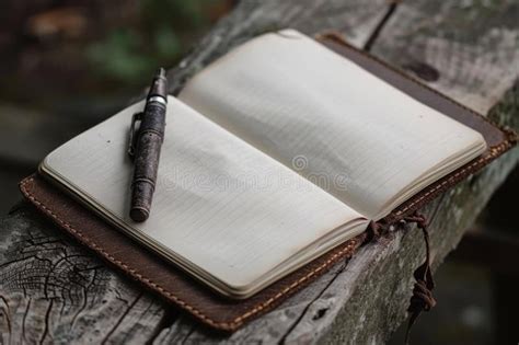 Open Notepad And Ink Pen Space For Text Stock Image Image Of Desk Notepad 347030011