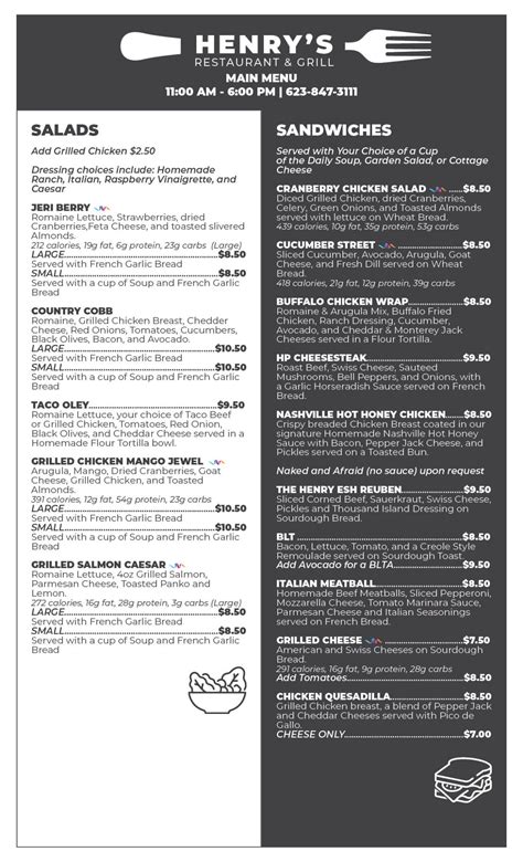 Review Henrys Restaurant Menu With Prices Latest 2025