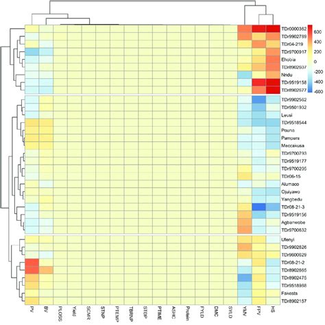 Relationship Heat Map Pairwise Relationship Coefficients Of Phenotypic