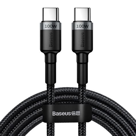 BaseusКабель для мобильных устройств 2черно серый Usb Type C M Usb Type C M 2м Cafule Pd2