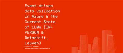 Datashift On Linkedin Event Driven Data Validation In Azure And The Current State Of Llms…