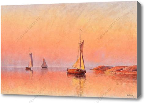 Репродукция картины Парусники в архипелаге Ахвенанмаа Картина маслом на холсте Парусники в