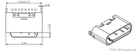 常用usb Type C插座引脚图和功能差异 Typec8p引脚定义 Csdn博客