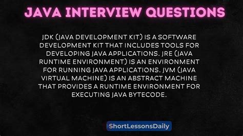 Java Interview Questions Simplified Version Java Javaprogramming Interviewquestions Youtube